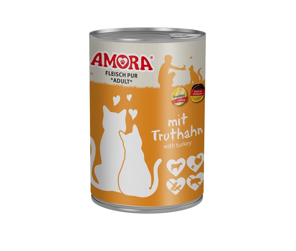 AMORA Cat Fleisch Pur Truthahn 400g